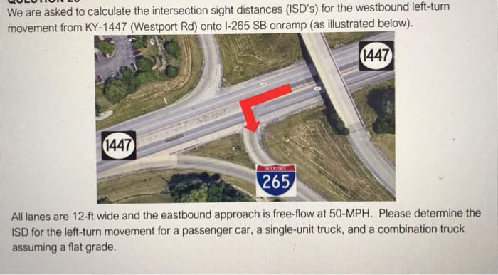 Solved We are asked to calculate the intersection sight | Chegg.com