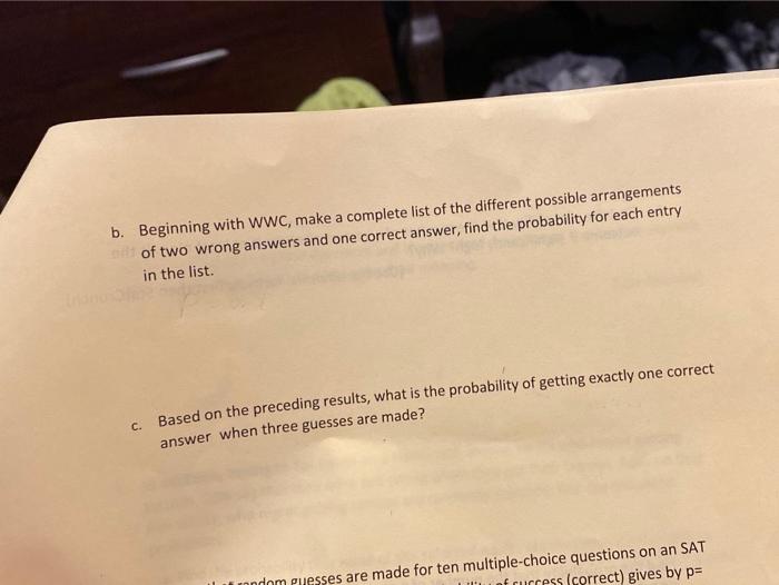 Solved 2. Guessing Answers: Standard tests, such as the SAT, | Chegg.com Solved 2. Guessing Answers: Standard tests, such as the SAT, | Chegg.com
