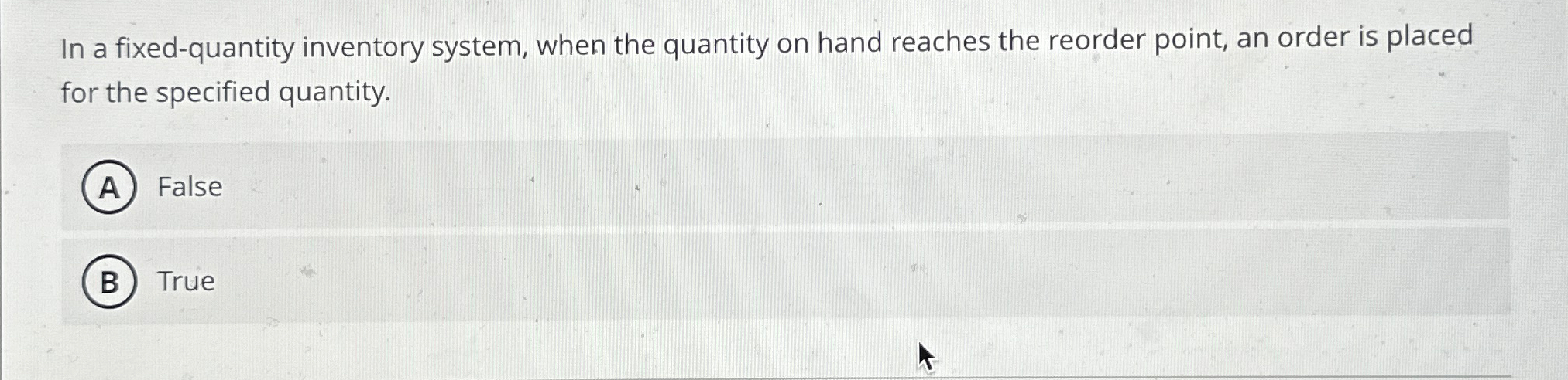 Solved In a fixed-quantity inventory system, when the | Chegg.com
