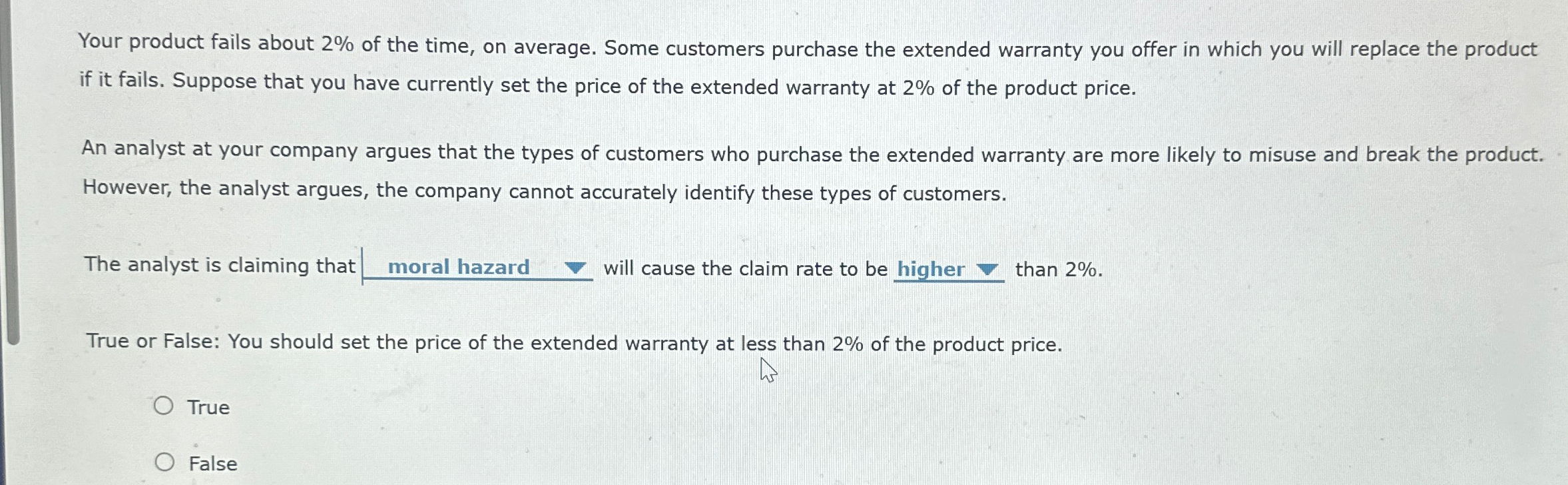Solved Your product fails about 2% ﻿of the time, on average. | Chegg.com