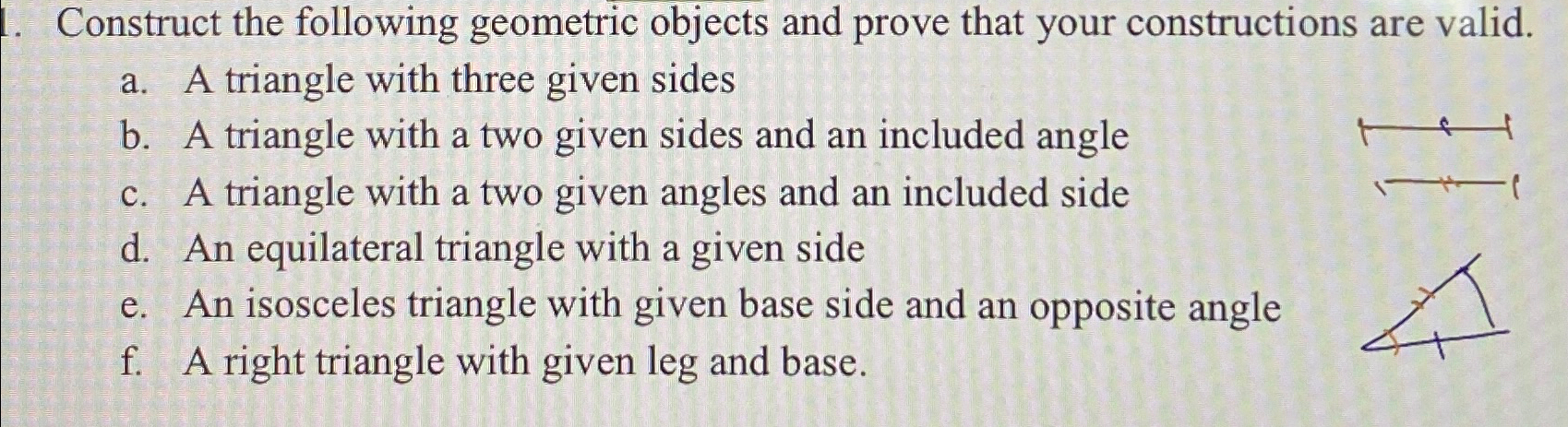 Solved Construct the following geometric objects and prove | Chegg.com