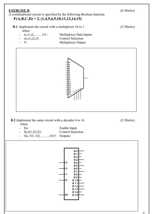 Solved EXERCISE A: For the following Boolean function | Chegg.com