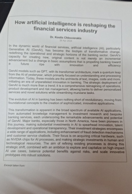 Solved How artificial intelligence is reshaping the | Chegg.com