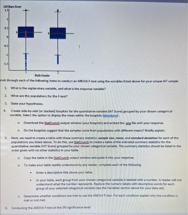 Solved 4. Create side-by-side (or stacked) boxplots for the | Chegg.com