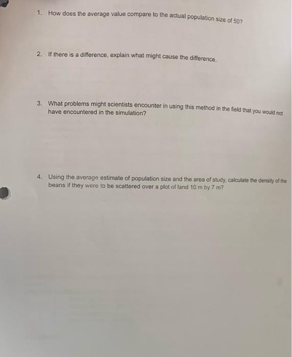 Solved PROCEDURE: 1. Mark 20 of the beans with the marker. | Chegg.com