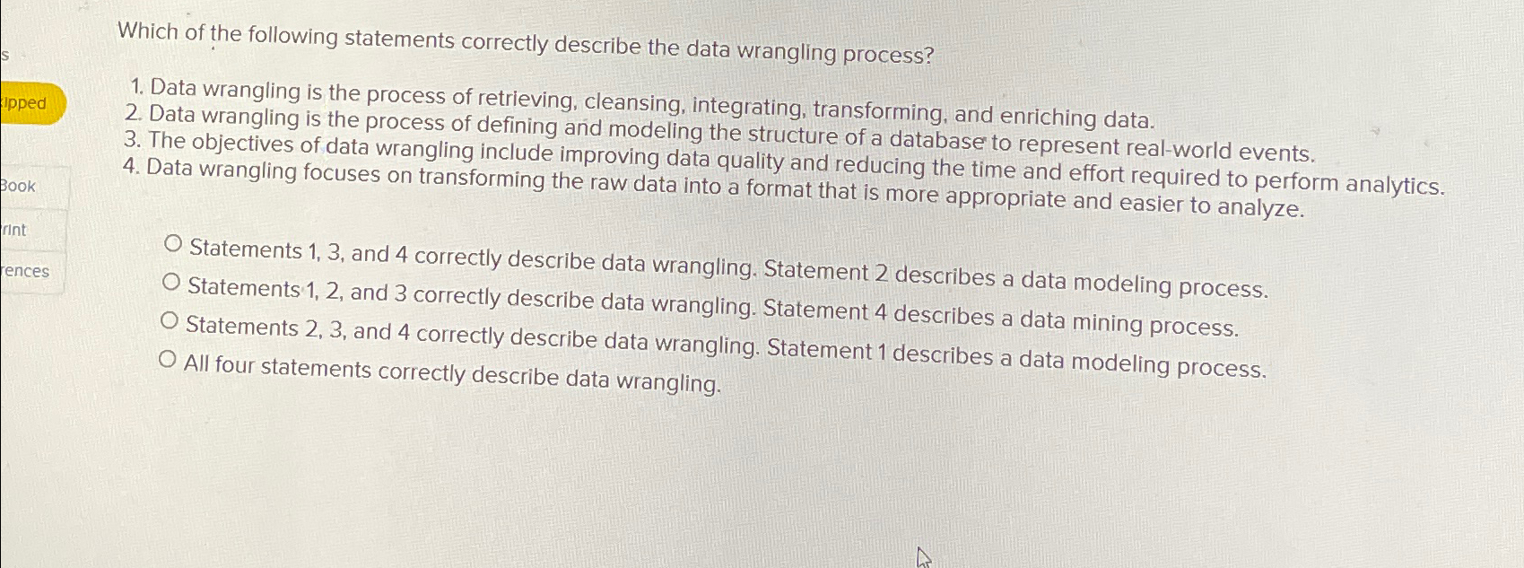 Solved Which of the following statements correctly describe | Chegg.com