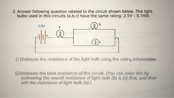 Solved 2. Answer following question related to the circuit | Chegg.com
