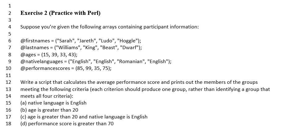 Solved Suppose you're given the following arrays containing | Chegg.com