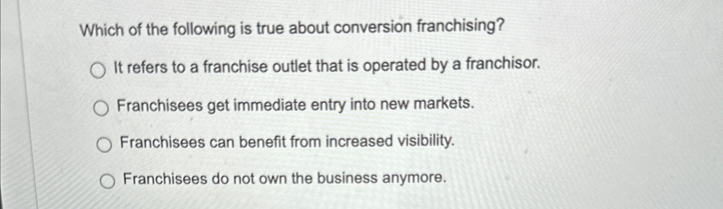 Solved Which of the following is true about conversion | Chegg.com