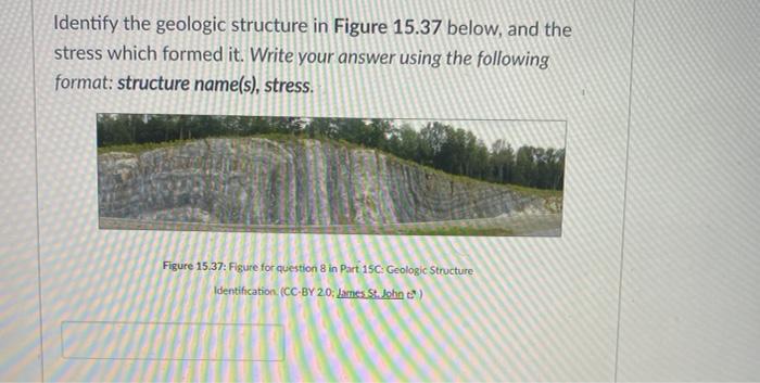 Solved Identify the geologic structure in Figure 15.37 | Chegg.com