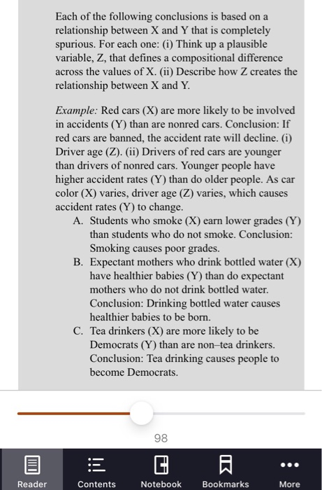 Solved Each of the following conclusions is based on a | Chegg.com