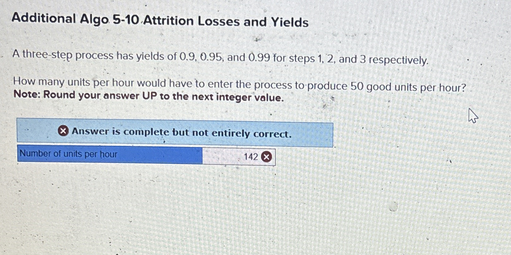 Solved Additional Algo 5-10. ﻿Attrition Losses and YieldsA | Chegg.com