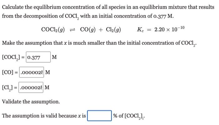 Solved Calculate the equilibrium concentration of all | Chegg.com