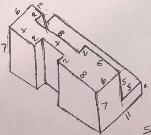 Solved Please draw this object in the standard 3 view | Chegg.com