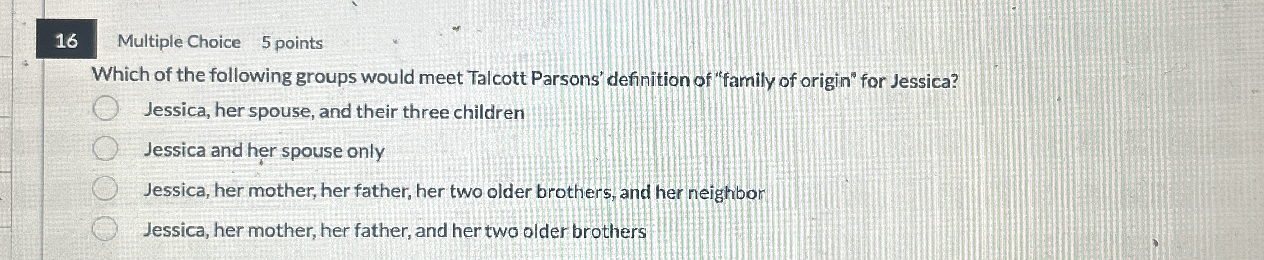 Solved 16Multiple Choice5 ﻿pointsWhich of the following | Chegg.com