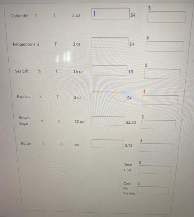 Solved how to calculate the Number of Units and Extended | Chegg.com