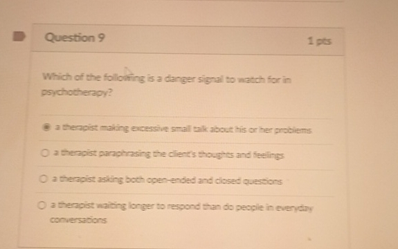 Solved Question 91 ﻿ptsWhich of the following is a danger | Chegg.com