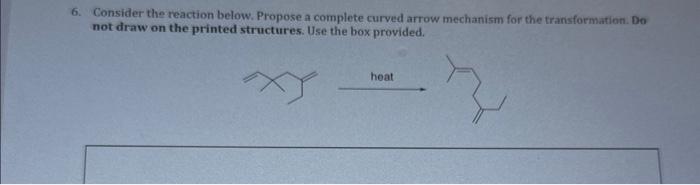 Solved Consider the reaction below. Propose a complete | Chegg.com