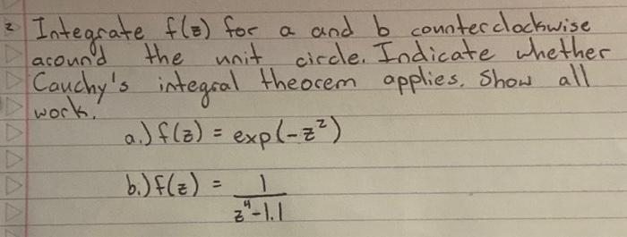 Solved Integrate f(z) for a and b counterclockwise around | Chegg.com