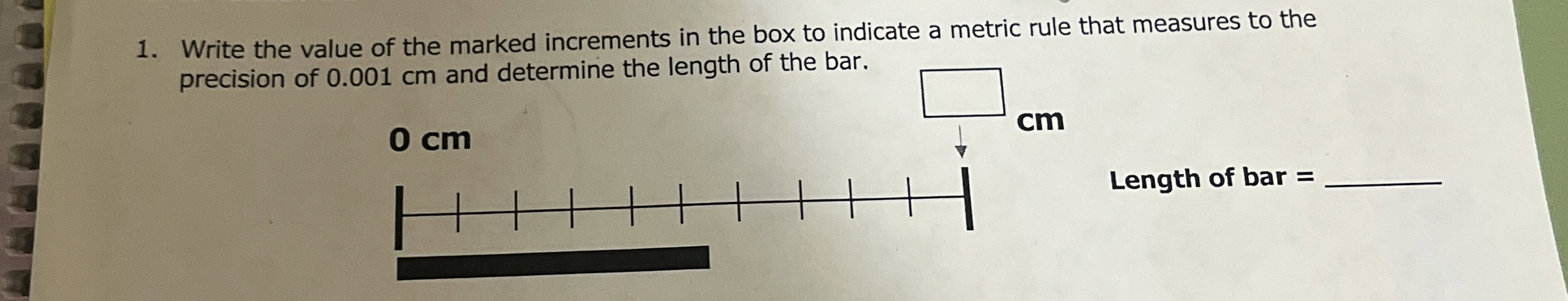 Solved Write the value of the marked increments in the box | Chegg.com