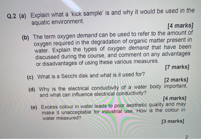 Solved 2.2 (a) Explain what a 'kick sample' is and why it | Chegg.com