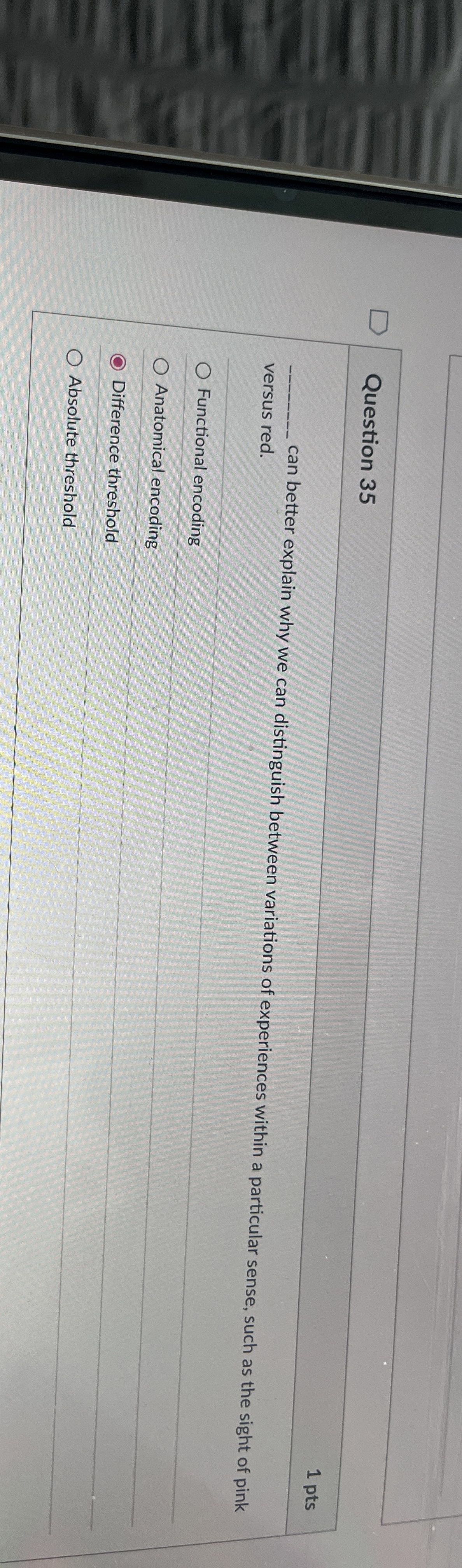 Solved Question 35can better explain why we can distinguish | Chegg.com