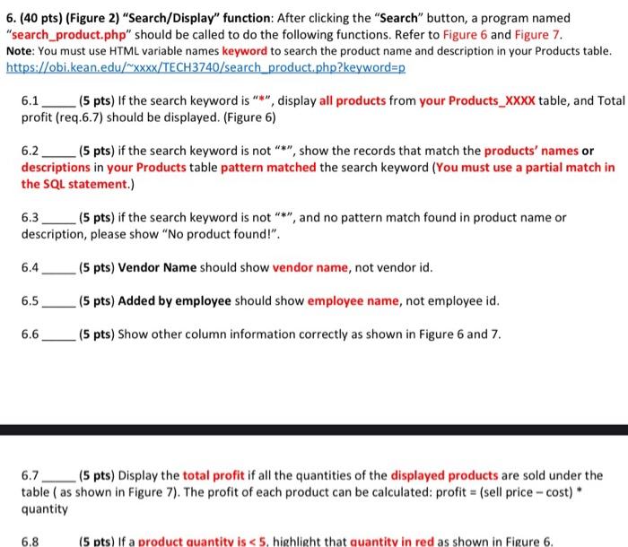 Solved 6. (40 pts) (Figure 2) "Search/Display" function: | Chegg.com