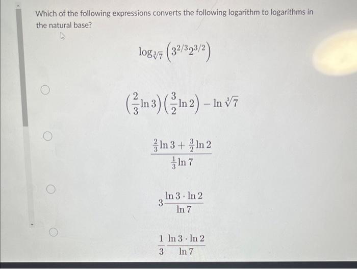 Solved Which of the following expressions converts the | Chegg.com
