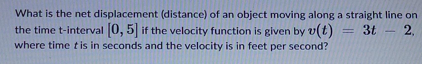 Solved What is the net displacement (distance) of an object | Chegg.com