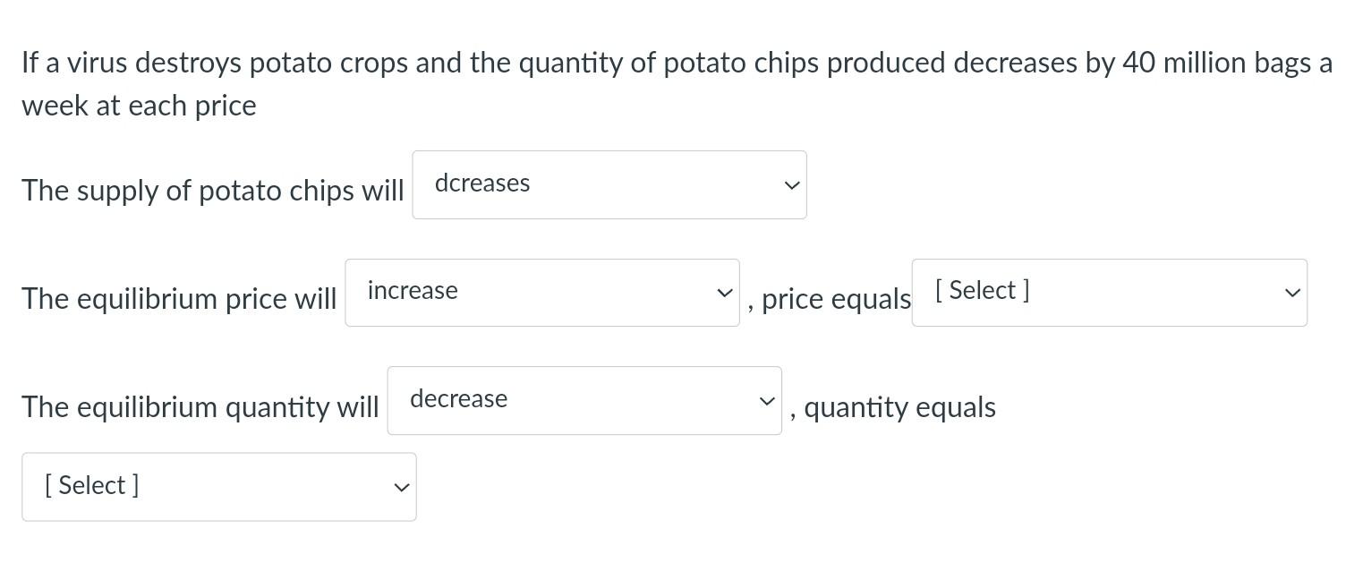 Solved Draw a graph of the potato chip market and mark in | Chegg.com