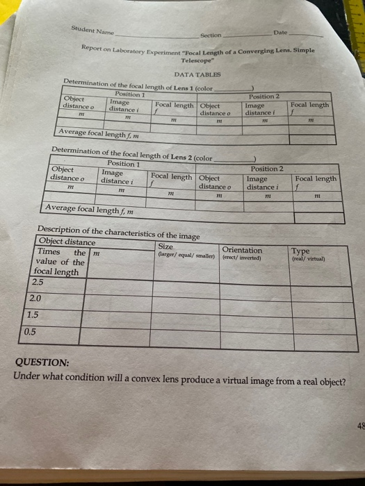 Solved Report on Laboratory R im Reflection and Refraction | Chegg.com