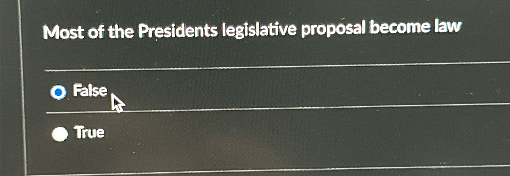 Solved Most of the Presidents legislative proposal become | Chegg.com