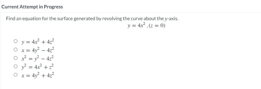 Solved Current Attempt in Progress Find an equation for the | Chegg.com