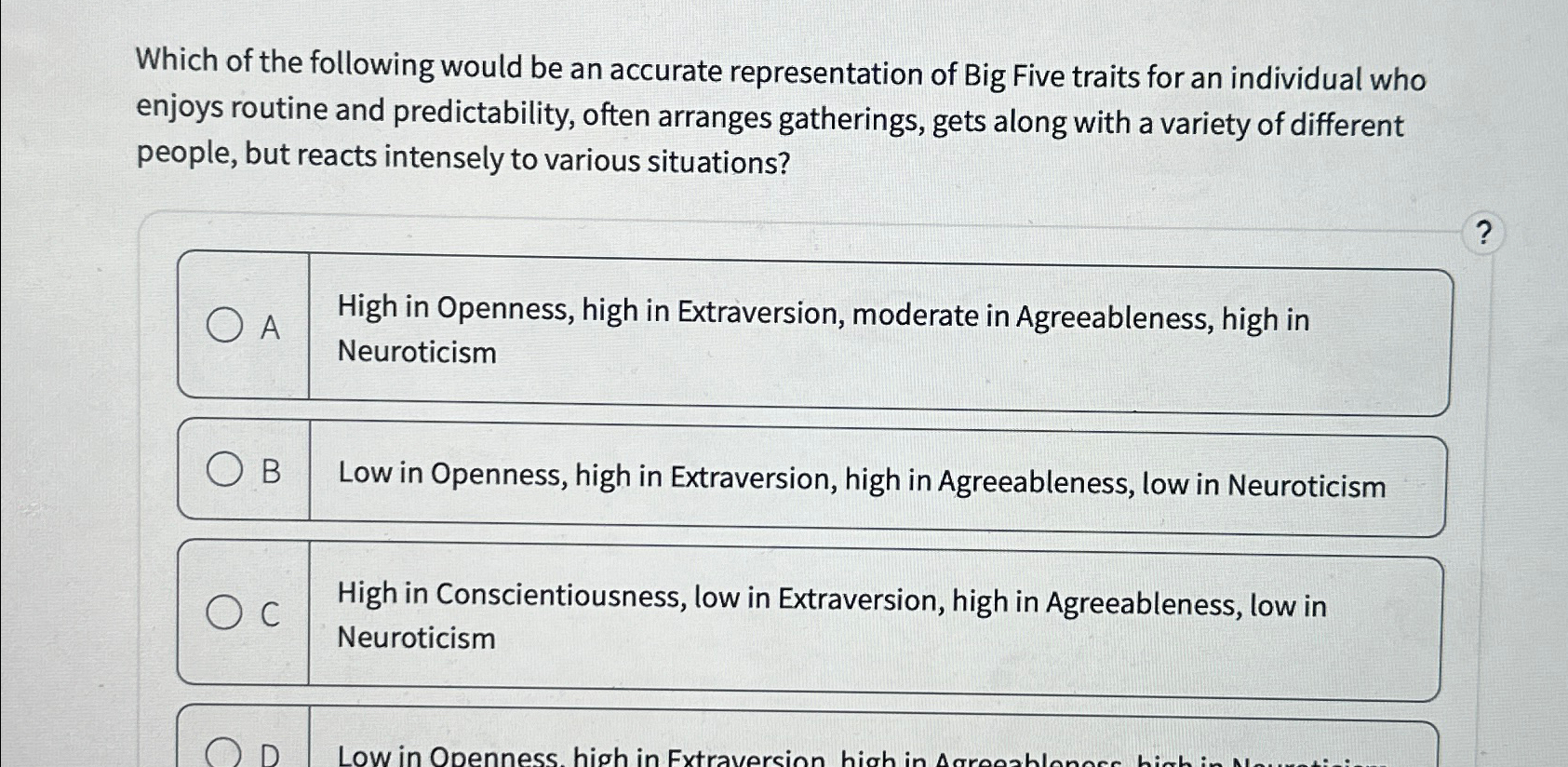 Solved Which of the following would be an accurate | Chegg.com