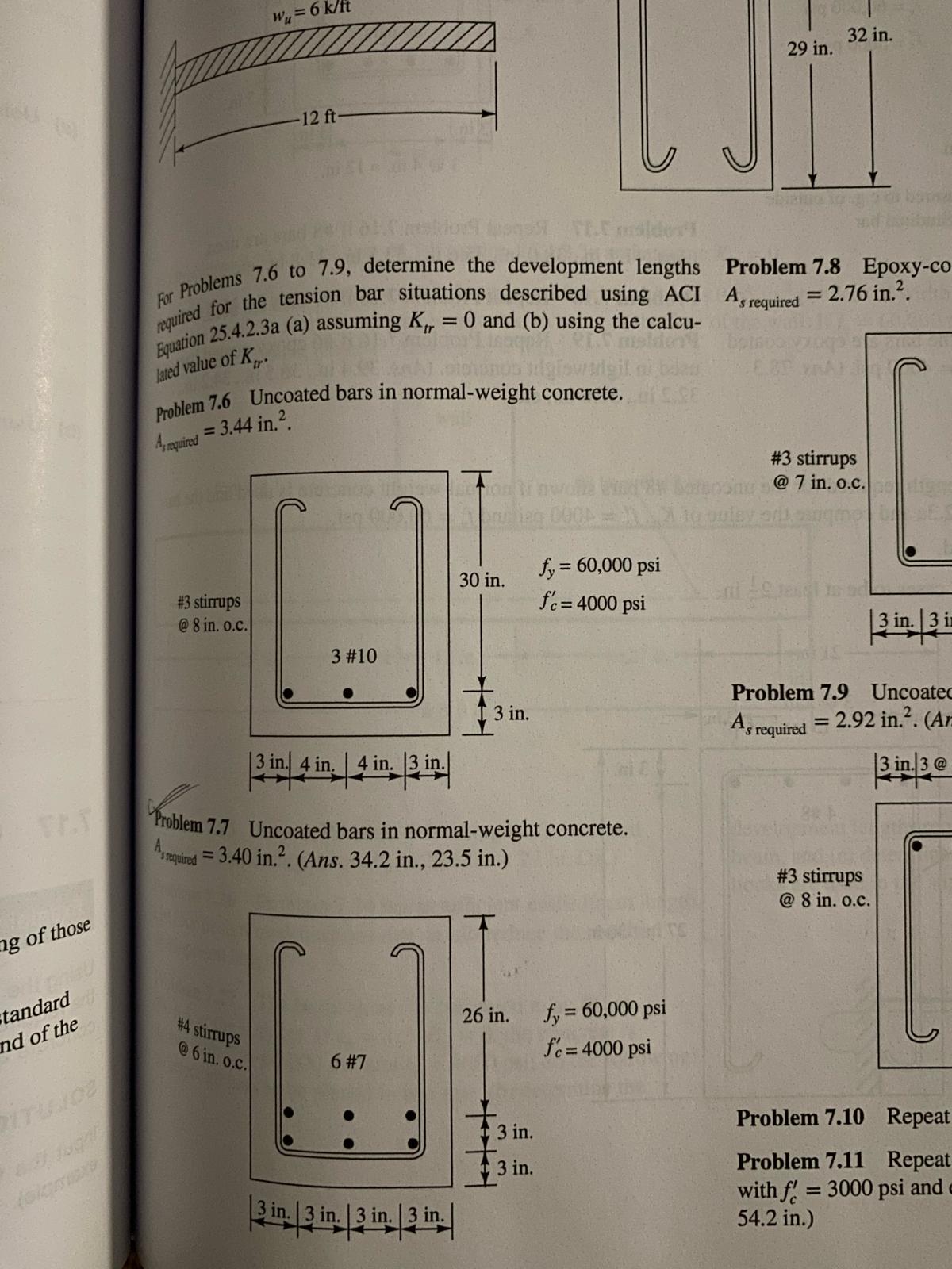 Solved For Problems 7.6 ﻿to 7.9 , ﻿determine the development | Chegg.com