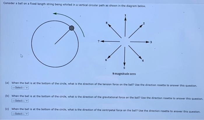 Solved Consider a ball on a fixed-length string being | Chegg.com