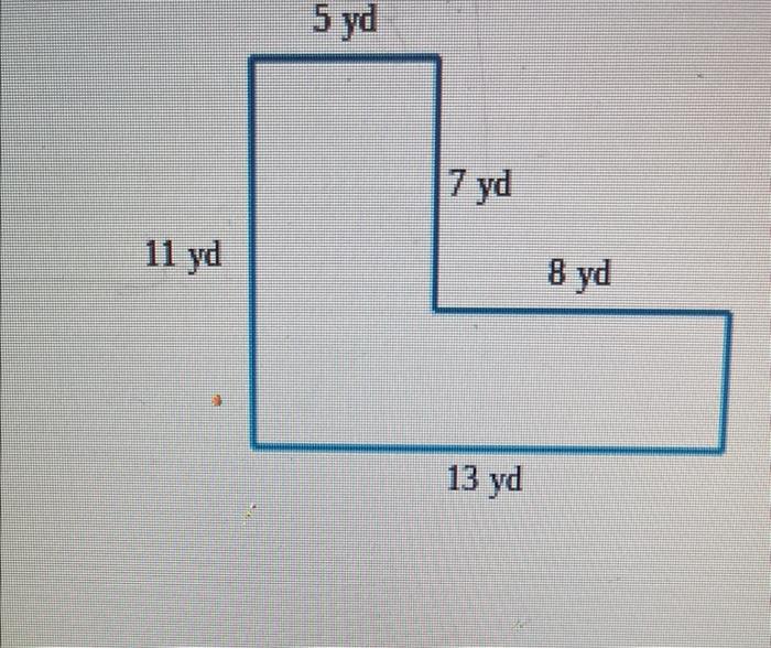 Solved 5 yd 7 yd 11 yd 8 yd 13 yd | Chegg.com