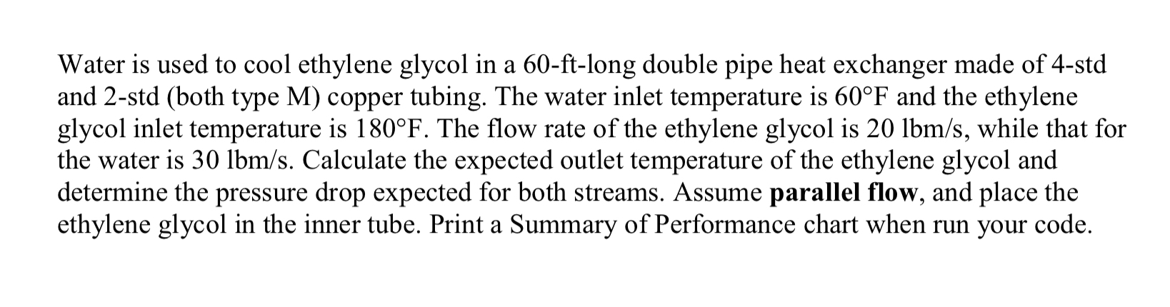 Solved Using MATLABWater is used to cool ethylene glycol in | Chegg.com