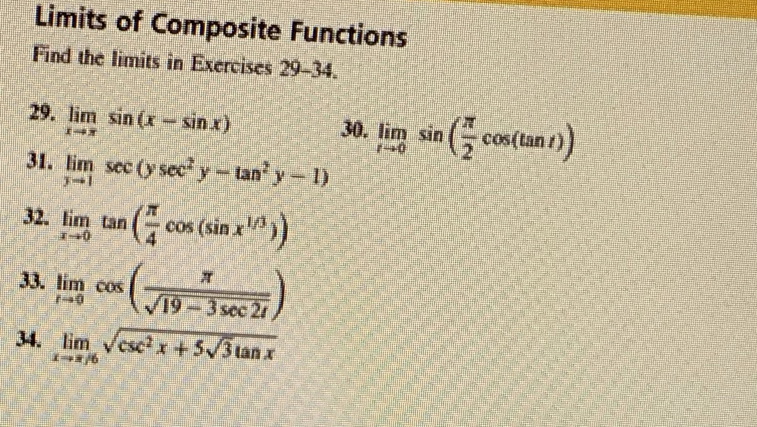 Solved Limits of Composite FunctionsFind the limits in | Chegg.com