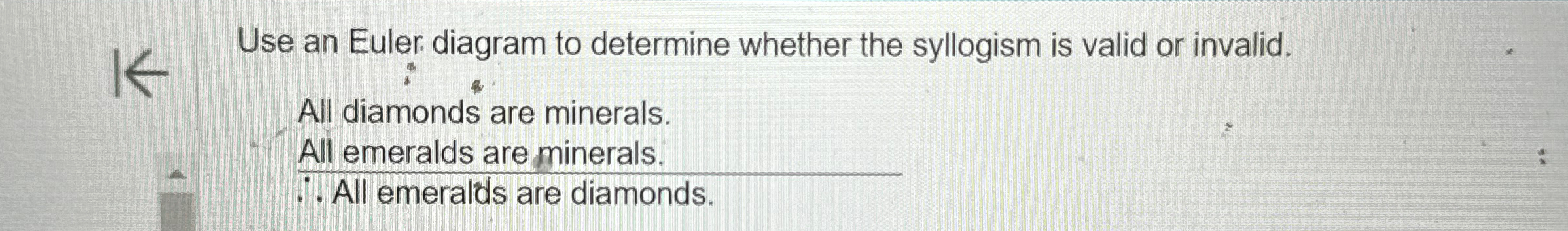 Solved Use an Euler diagram to determine whether the | Chegg.com