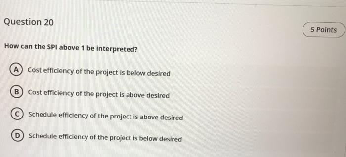 Solved The earned value of a project is $50,000. The planned | Chegg.com