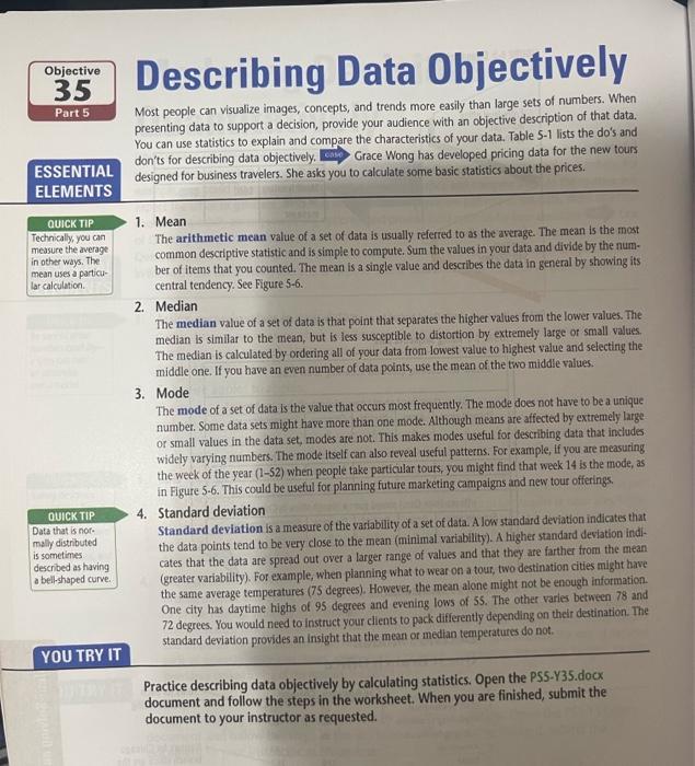 Solved Using the essential elements : Mean, median, mode and | Chegg.com
