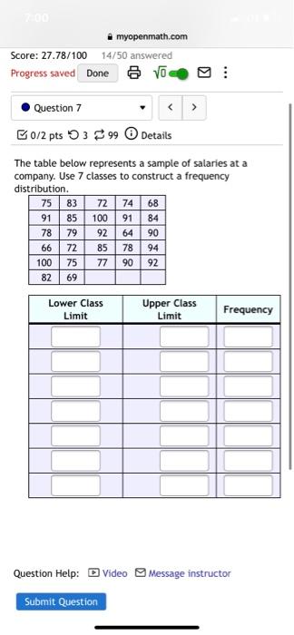 Solved myopenmath.com VO Progress saved Done Question 6 | Chegg.com