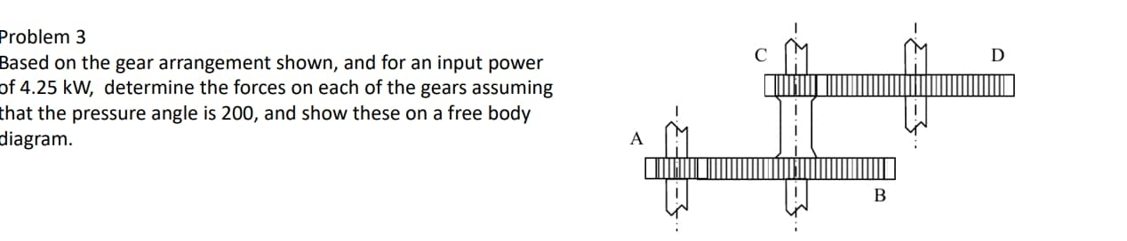 Solved Problem 3Based on the gear arrangement shown, and for | Chegg.com