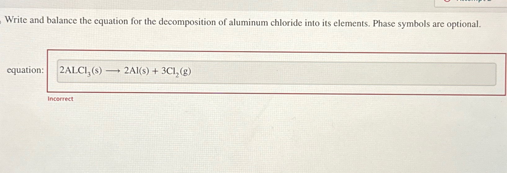 Solved Write and balance the equation for the decomposition | Chegg.com