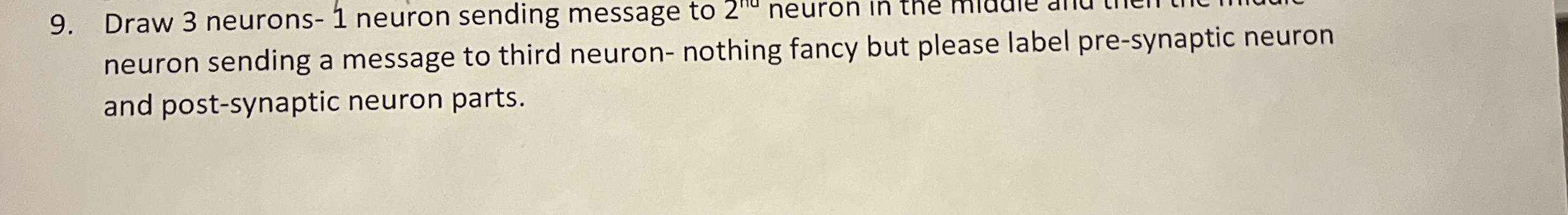 Draw 3 ﻿neurons- 1 ﻿neuron sending message to 2110 | Chegg.com