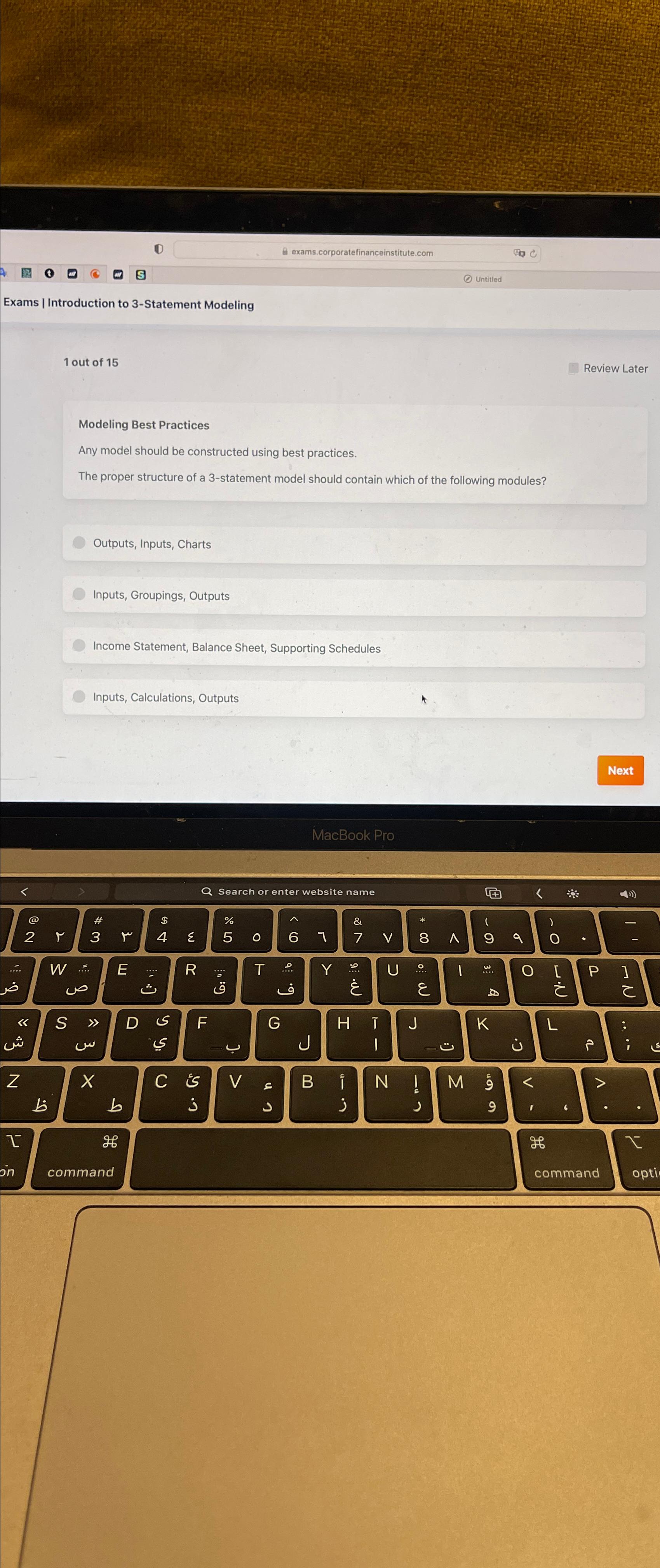Solved Exams | ﻿Introduction to 3-Statement Modeling1 ﻿out | Chegg.com