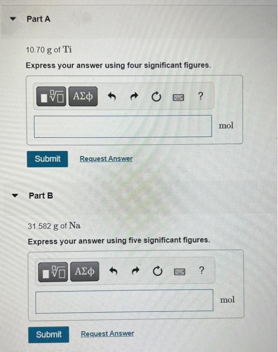 Solved 10.70 g of Ti Express your answer using four | Chegg.com