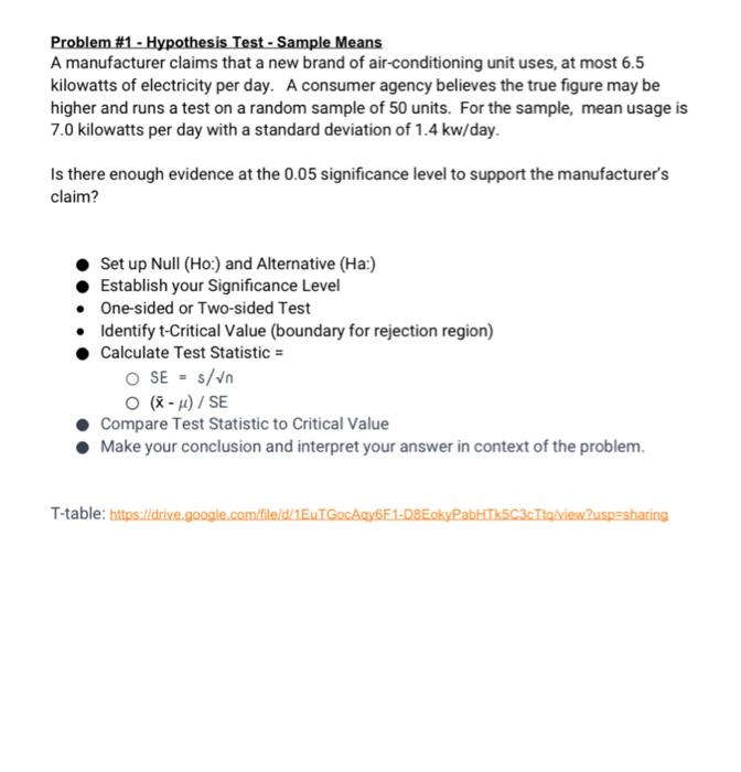 Solved - Set up Null (Ho:) and Alternative (Ha:) - Establish | Chegg.com