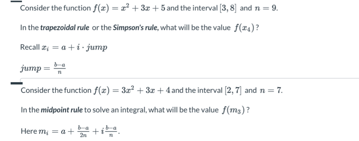 Solved Consider the function f(x)=x2+3x+5 ﻿and the interval | Chegg.com